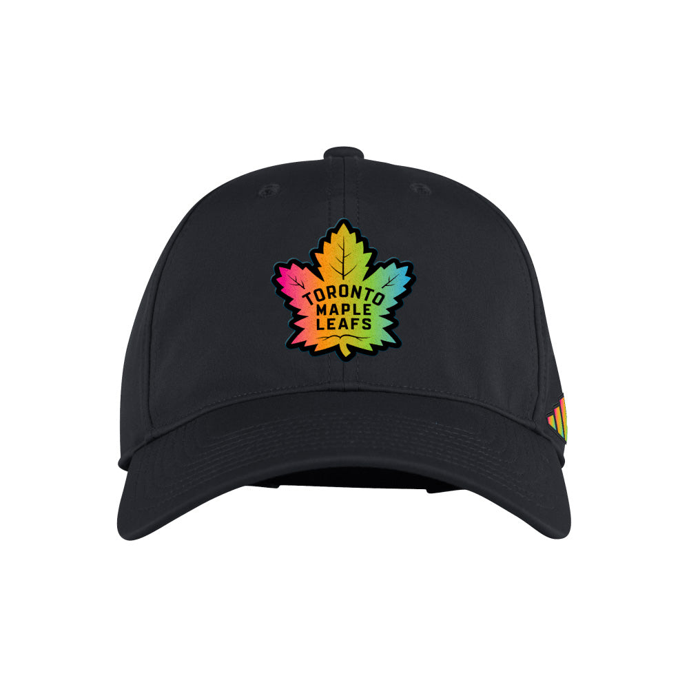 ADIDAS TORONTO MAPLE LEAFS SLOUCH ADJUSTABLE BLACK HAT