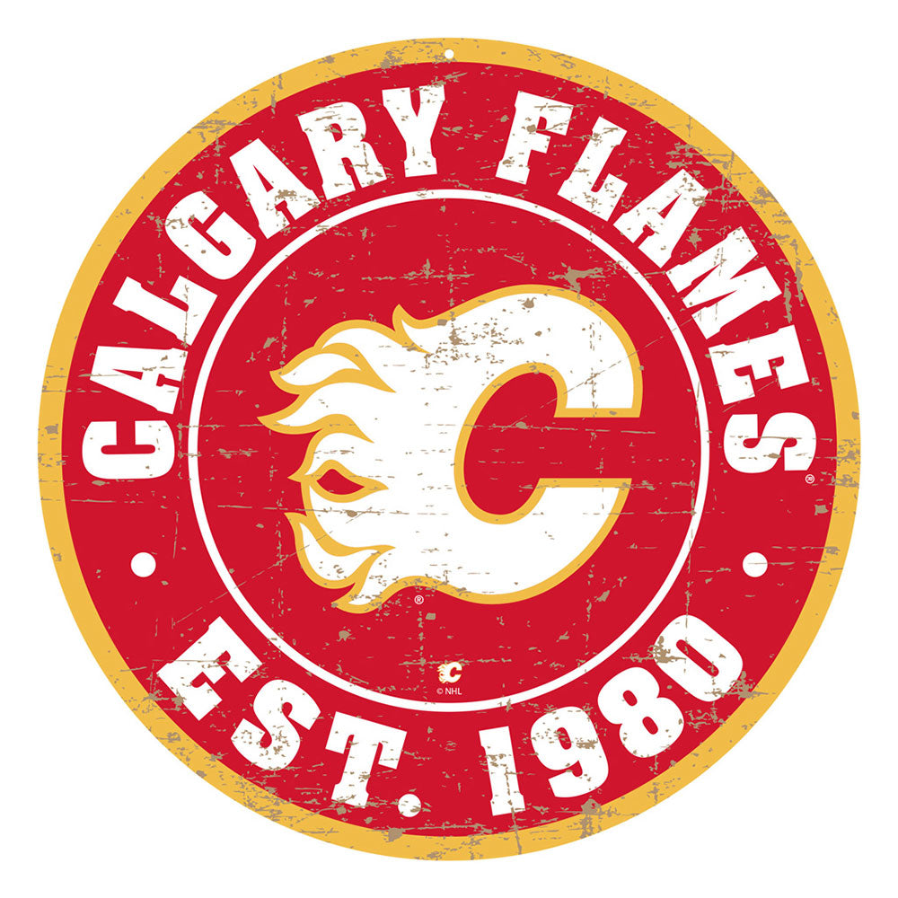 Calgary Flames Distressed Wall Sign – Pro Hockey Life