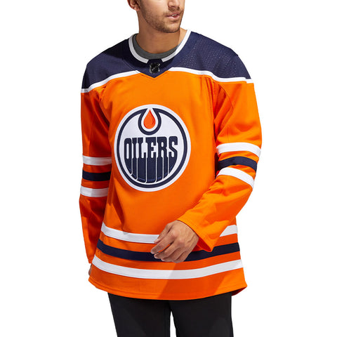 EDMONTON OILERS ADIDAS ADIZERO PRIMEGREEN AUTHENTIC ORANGE HOME JERSEY