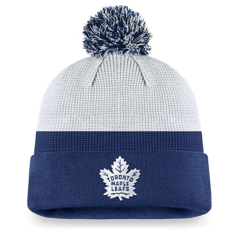 TORONTO MAPLE LEAFS FANATICS MEN'S AUTHENTIC PRO DRAFT CUFF POM KNIT TOQUE